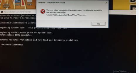windows 10 how to fix the viber error the procedure entry point iswow64process2 could not be