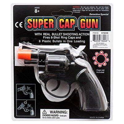 Super Cap Toy Gun Detective Special Revolver 8 Shot Ring Caps Pistol