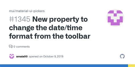 New Property To Change The Date Time Format From The Toolbar Issue Mui Material Ui