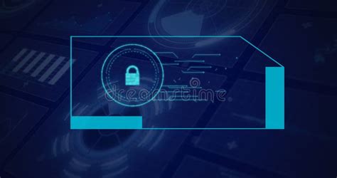 Image Of Online Security Padlock And Data Processing Over Digital Screen Stock Illustration