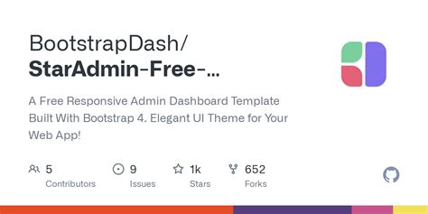 GitHub BootstrapDash StarAdmin Free Bootstrap Admin Template A Free Responsive Admin