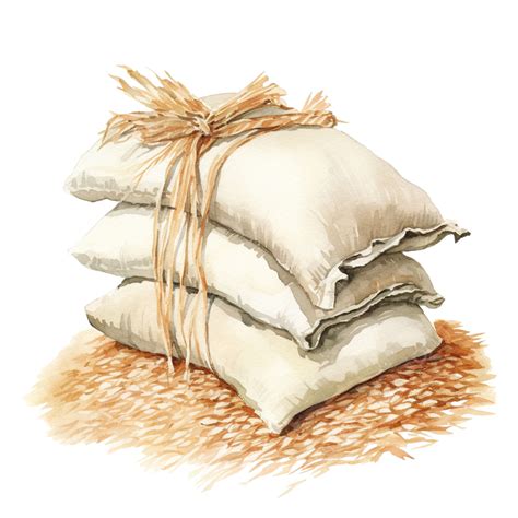 수채화 쌀 포대 수채화 쌀 음식 Png 일러스트 및 이미지 에 대한 무료 다운로드 Pngtree