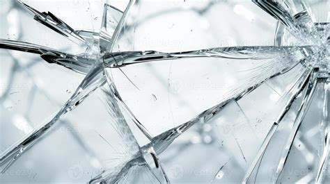 Ai Generated Cracked Glass On A White Background Texture 38946317 Stock