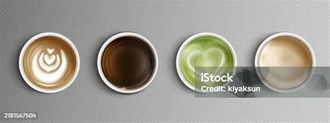 플라스틱 또는 종이컵에 담긴 커피에 대한 평면도 라떼에 대한 스톡 벡터 아트 및 기타 이미지 라떼 위에 3차원 형태 Istock