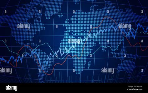 World Stock Market Index Graph Candlestick Chart Line Graph And Bar Chart Stock Market Growth