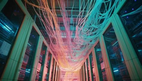 Futuristic Technology Glows In Multi Colored Design Pattern Generated