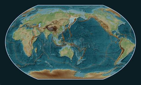 Okhotsk Tectonic Plate Wiki Kavrayskiy Vii Volcanoes And Boun Stock Illustration