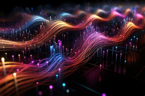 Quantum Information Processing Visualization Premium Ai Generated Image