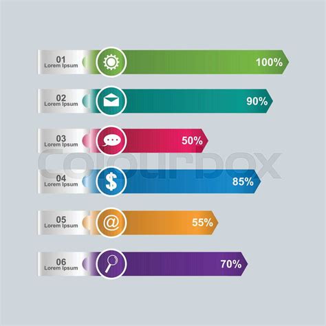 Bar Chart Graph Diagram Statistical Horizontal Infographic I Colourbox