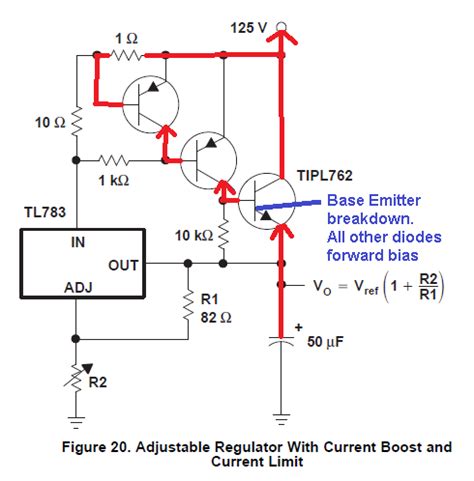 Tl783c Figure 22 Adjustable Regulator With Current Boost And Current Limit Power Management