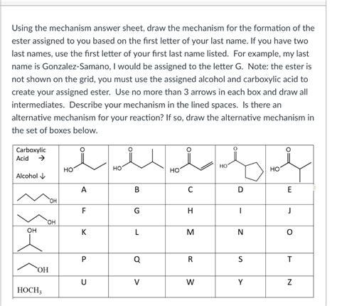 Solved Using The Mechanism Answer Sheet Draw The Mechanism Chegg Com
