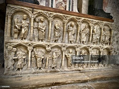 A Carved Roman Sarcophagus Reputed To Contain The Remains Of Saint