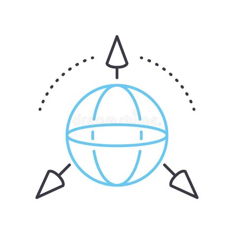 D Modeling Line Icon Outline Symbol Vector Illustration Concept Sign