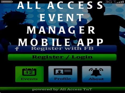 All Access Event Manager Mobile App Ppt