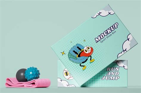 신발 상자 모형 디자인 무료 Psd 파일