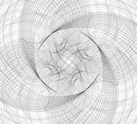 Random Intersecting Lines Geometric Monochrome Art Random Chao Stock