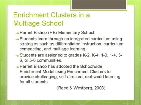 Total School Cluster Grouping Model Analysis Of The