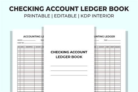 Checking Account Ledger Book KDP Interior
