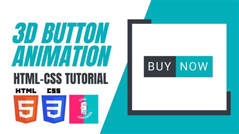 3d Button Hover Effects 3d Button Html Css Animation Youtube