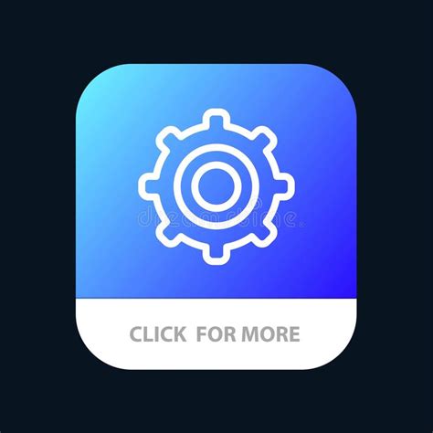 Gear Setting Cogs Mobile App Button Android And Ios Line Version