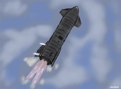 my crappy digital art of sn10 landing r spacexlounge