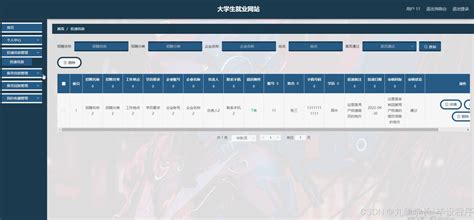 springboot毕设 大学生就业网站 程序 论文 csdn博客