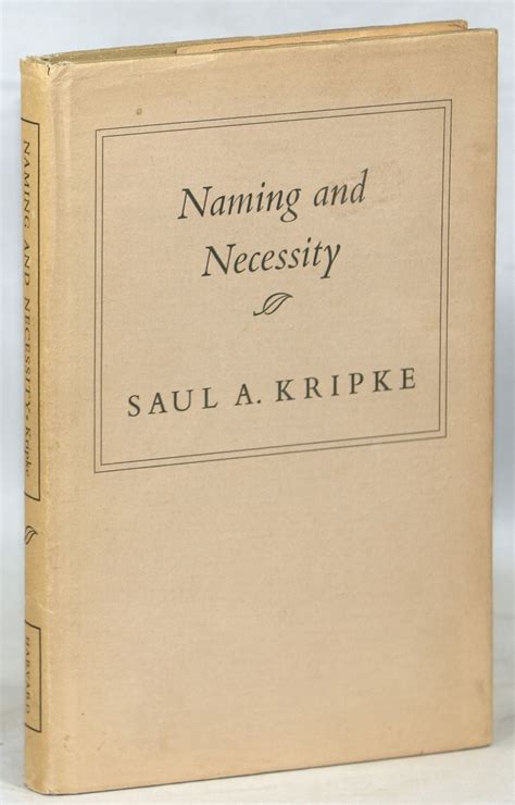 naming and necessity von kripke saul near fine hardcover 1980 first