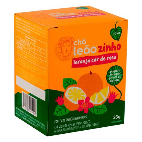 Chá Laranja Cor De Rosa Leãozinho Caixa 23 G 10 Unidades Carrefour