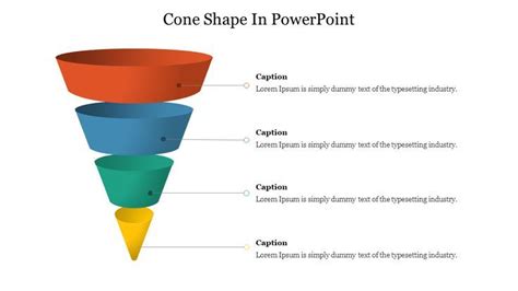 Attractive Cone Shape In PowerPoint Presentation Slide Powerpoint Presentation Slides