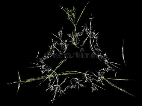 Abstract Figure Composition Of Color Intersecting Lines On A Black Background Fractal For