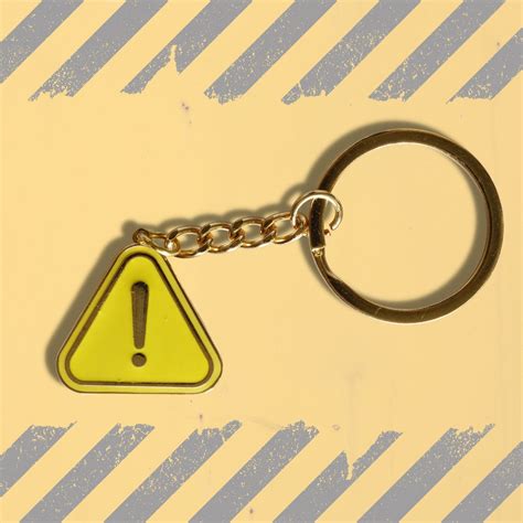 Caution Hazard Symbol Hard Enamel Keyring Science Chemistry Etsy