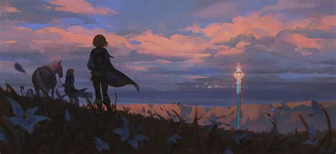 배경 화면 판타지 아트 삽화 Video Game Art 젤다의 전설 야생의 젤다 브레스 Breath of the