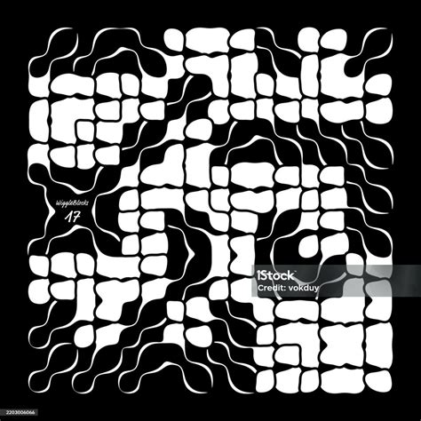 Wiggle Blocks Series Positive Pattern 17 Stock Illustration Download Image Now Abstract Art