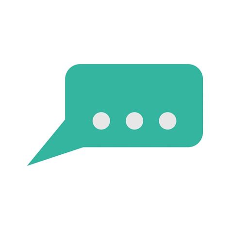 Premium Vector Simple Message Icon With Ellipsis