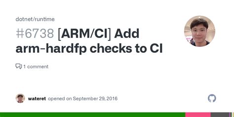 ARM CI Add Arm Hardfp Checks To CI Issue Dotnet Runtime GitHub