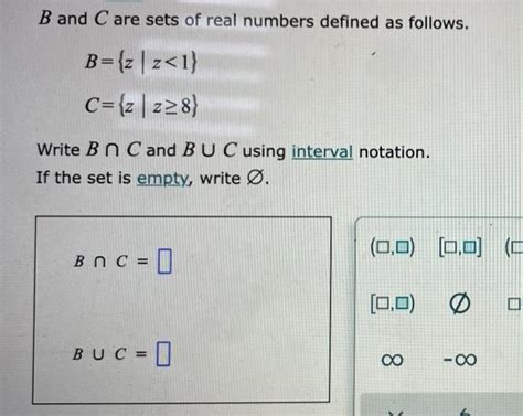 Solved B And C Are Sets Of Real Numbers Defined As Follows