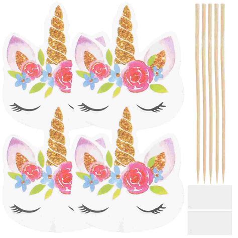 Badu Bg 48 бр Декорация на торта за рожден ден Плодови торти Подарък Топпер Дървени знамена за