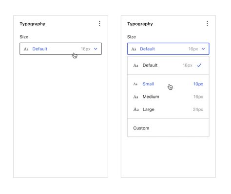 Simplify The Font Size Control In The Typography Panel · Issue 41000