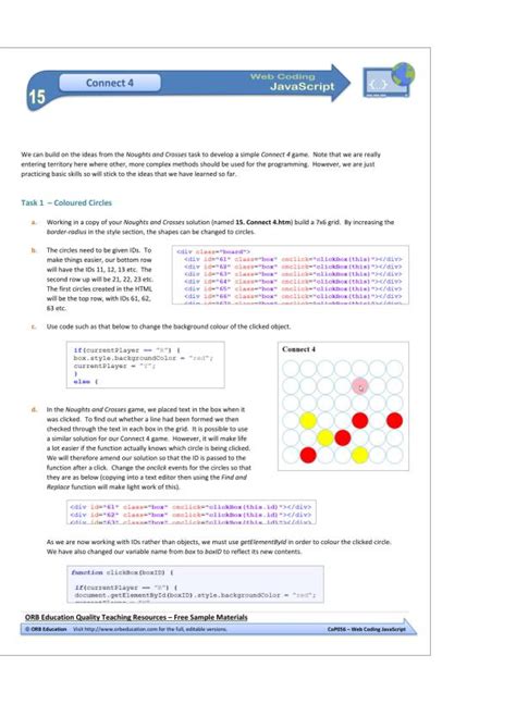 web coding javascript orb education australia