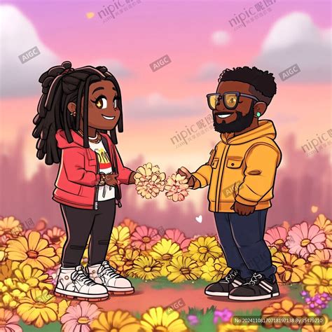 Ai创作图情侣插画求婚 嘻哈卡通形象 潮流卡通人物 男女朋友插画 嘻哈说唱人物 情侣日常互动插画 都市恋人男孩女孩 Ap说唱门票邀请函 情侣告白卡通形象 个性潮流卡通 情侣漫插画 高清情侣插画