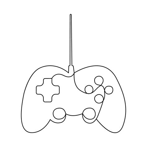 Premium Vector Continuous Oneline Drawing Of The Game Controller And