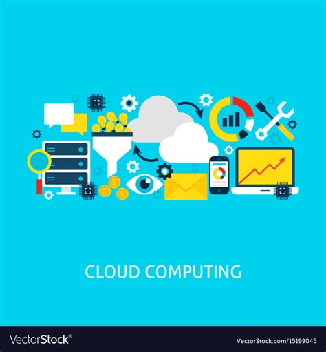 Cloud Computing Flat Concept Royalty Free Vector Image
