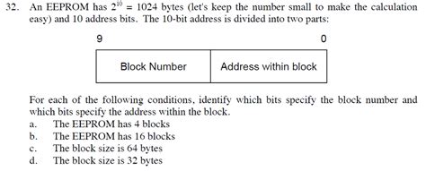Solved 32 An Eeprom Has 21024 Bytes Lets Keep The Number
