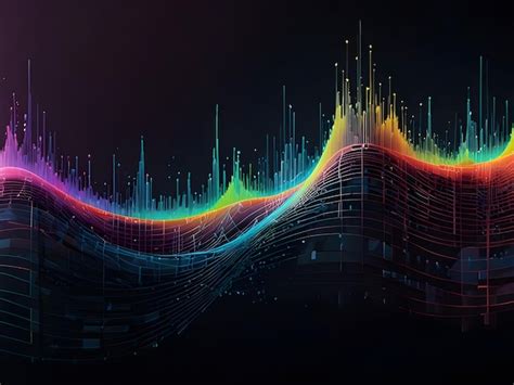 Data Visualization Data Network Sound Waves Effect Or Abstract