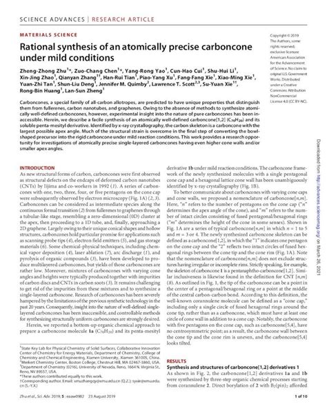 Pdf Materials Science Copyright © 2019 Rational Synthesis Of