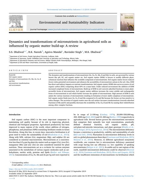 Role Of Macro And Micronutrients In Plants Pdf Nutrienkarbo