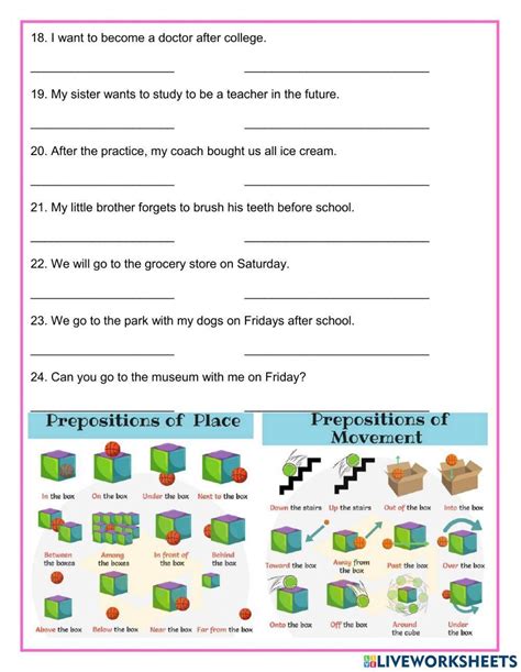 Object Preposition Exercises Object Preposition Exercises