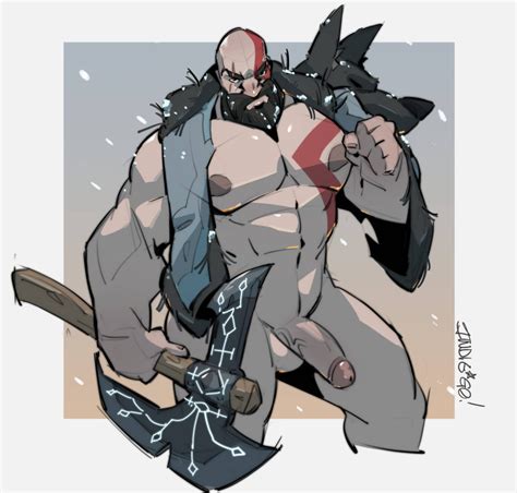 Rule 34 Arts Of Indiego Axe Bald Balls Bara Battle Axe Beard Body Markings Eye Scar Facial