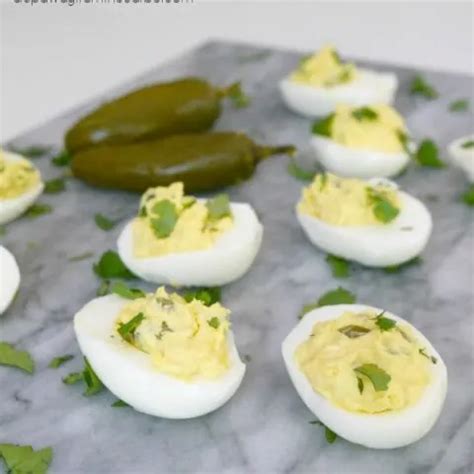 Low Carb Jalape O Popper Deviled Eggs Step Away From The Carbs