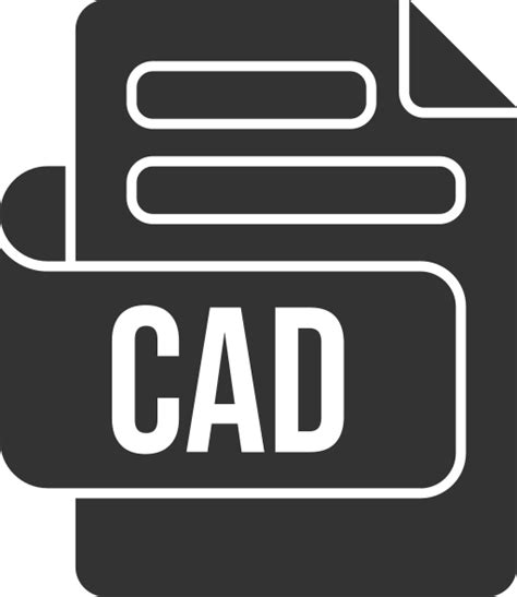 Cad File Format Generic Black Fill Icon